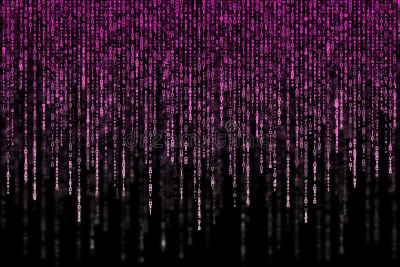 Pink Matrix on the Dark Background Stock Illustration - Illustration of ...
