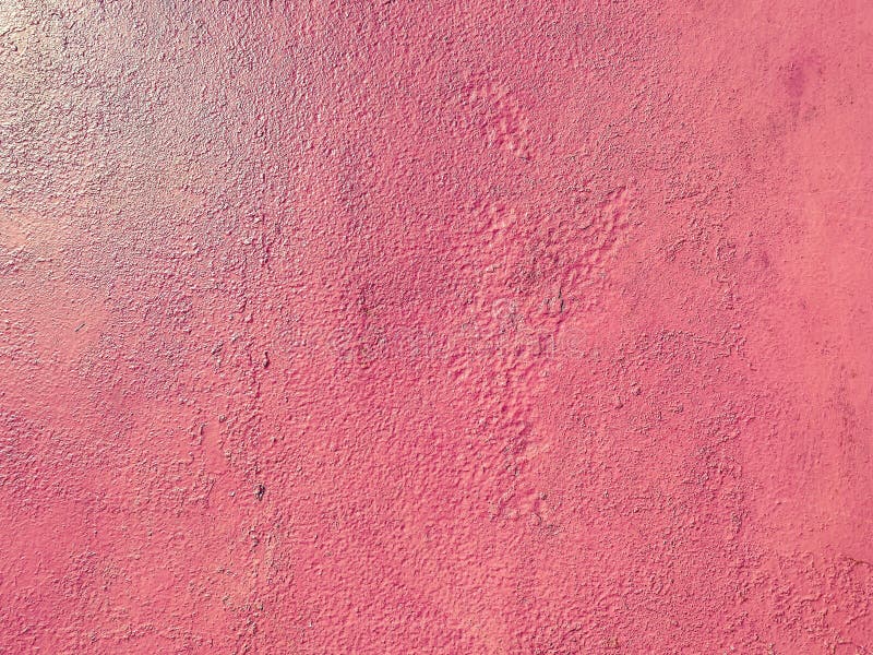 Pink, Matte, Bright Texture. the Wall is Unevenly Painted Pink. Coating ...