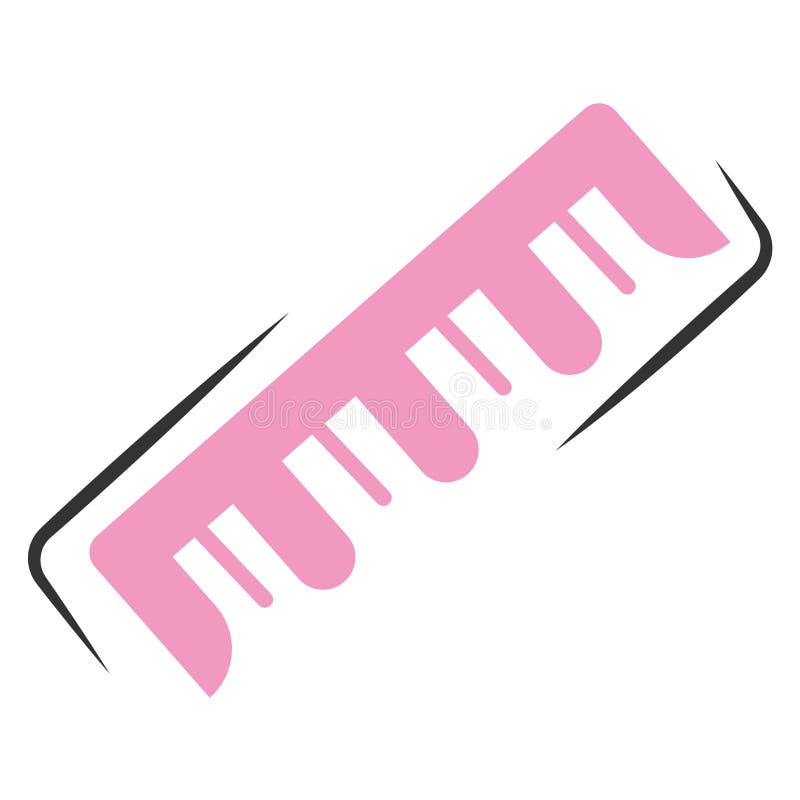 Pink Measuring Comb Icon. Vector Stock Vector - Illustration of salon ...