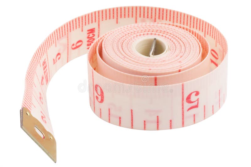 Pink Measuring Tape Isolated Stock Image - Image of measurement ...