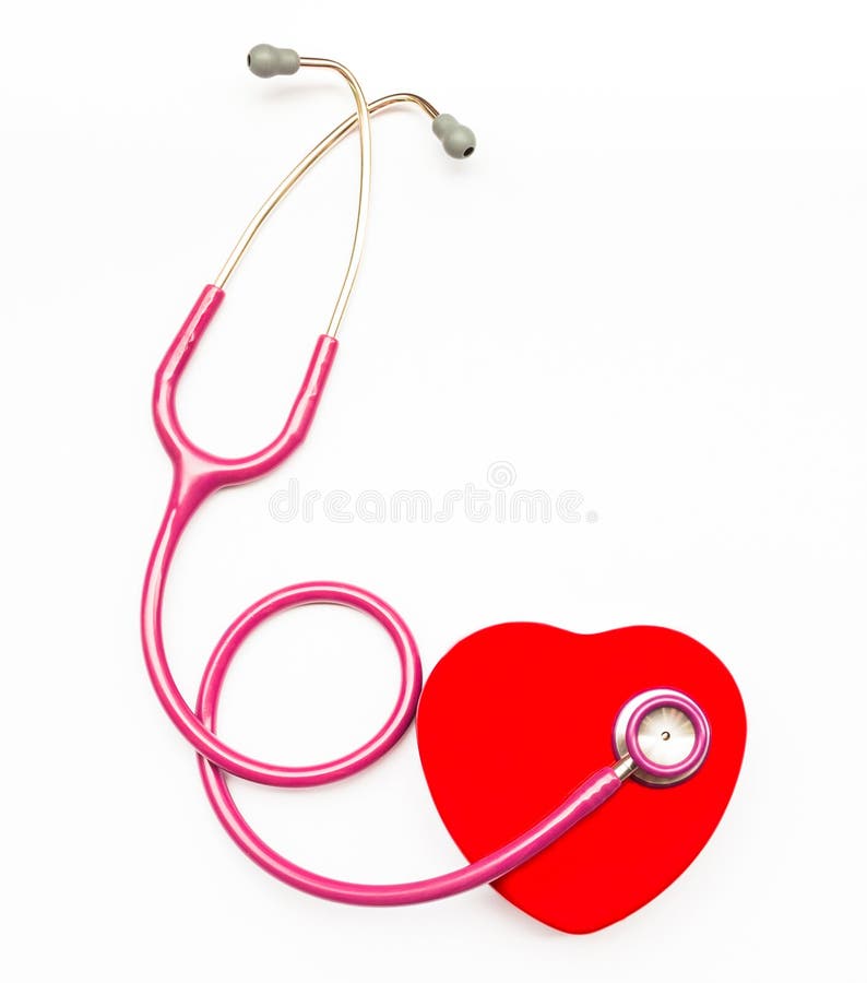 Red heart and stethoscope stock photo. Image of diagnostic - 32014220