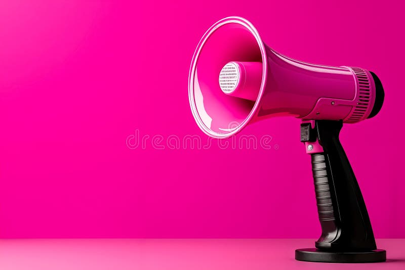 A Pink Megaphone on a Pink Background Stock Photo - Image of stand ...