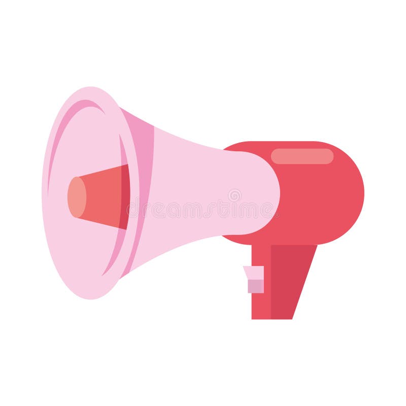 Pink Megaphone Sound Device Stock Vector - Illustration of broadcast ...