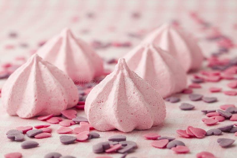 Pink meringue stock image. Image of sweet, confectionery - 23496619