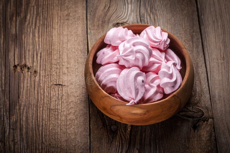 Pink meringue cookies. stock image. Image of delicate - 67123107