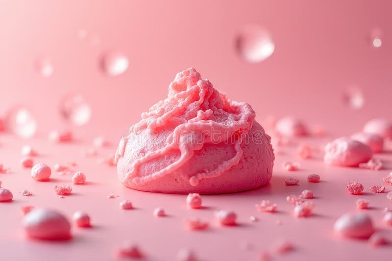 Pink Meringue Mound stock illustration. Illustration of view - 366830590