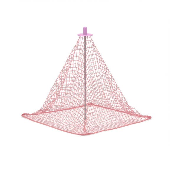 Pink Mesh Cone Structure on White Background Stock Illustration ...