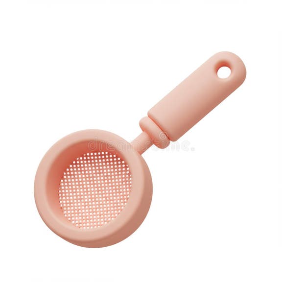 Pink Mesh Strainer with Handle Kitchen Utensil Stock Illustration ...