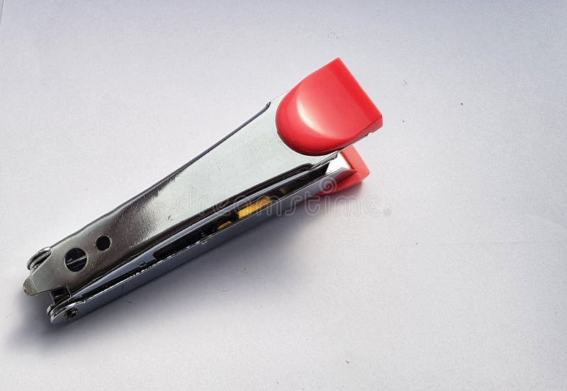 A Pink Metal Stapler with White Background Stock Image - Image of brown ...