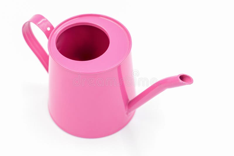 Pink metal watering can stock photo. Image of pink, gardening - 196591776