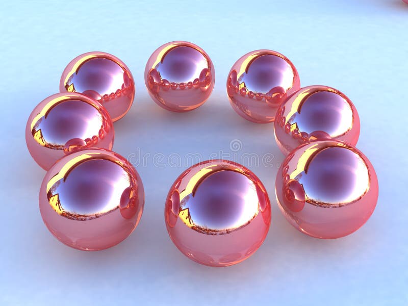 Pink Metallic Abstract Background with Concentric Circles Stock Vector ...