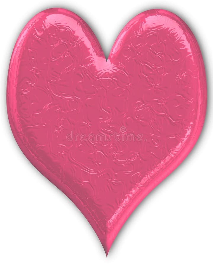 Pink Metallic Heart Embossed Stock Illustration - Illustration of ...