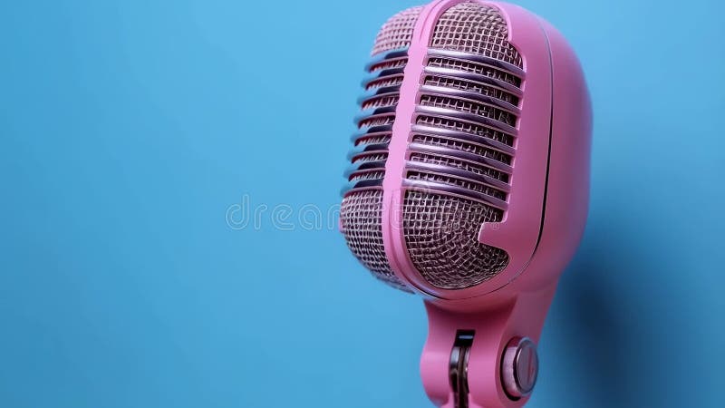 Stylish Pink Microphone Perfect for Performance and Recording Stock ...