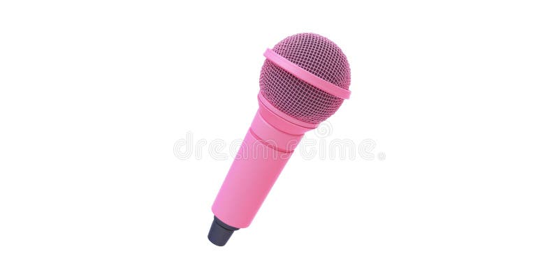 Pink Microphone. Symbol of Music, Performance, and Creativity Isolated ...