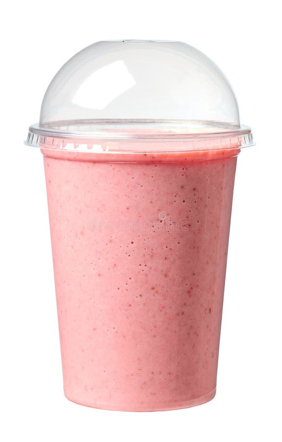 Pink Milkshake in Take Away Cup Stock Photo - Image of milk, dessert ...