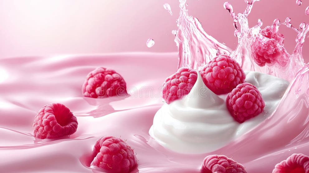 Pink Milky Liquid Similar To Smoothies Used in Creative Visual Projects ...
