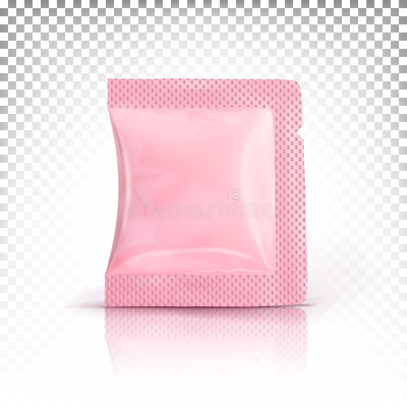 Pink Mini Sachet Isolated on a White Transparent Background Stock ...