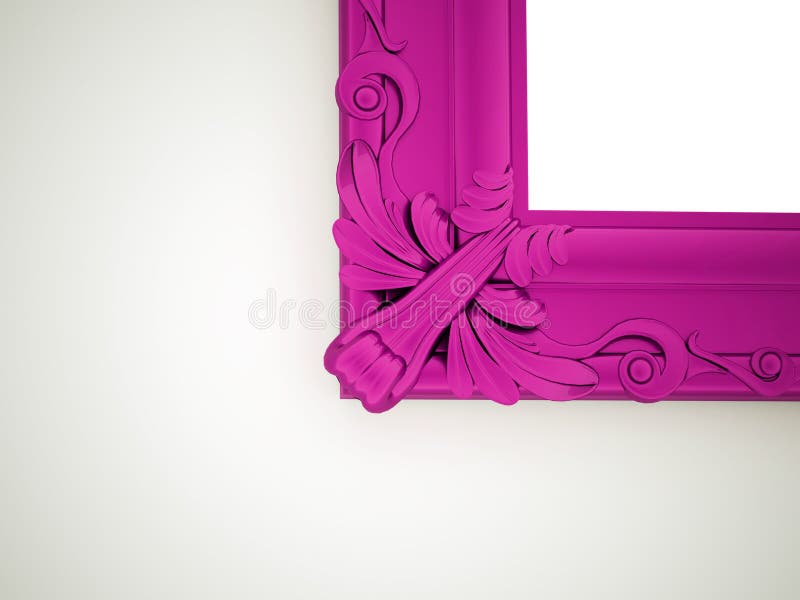 Pink mirror frame vintage stock illustration. Illustration of gallery ...