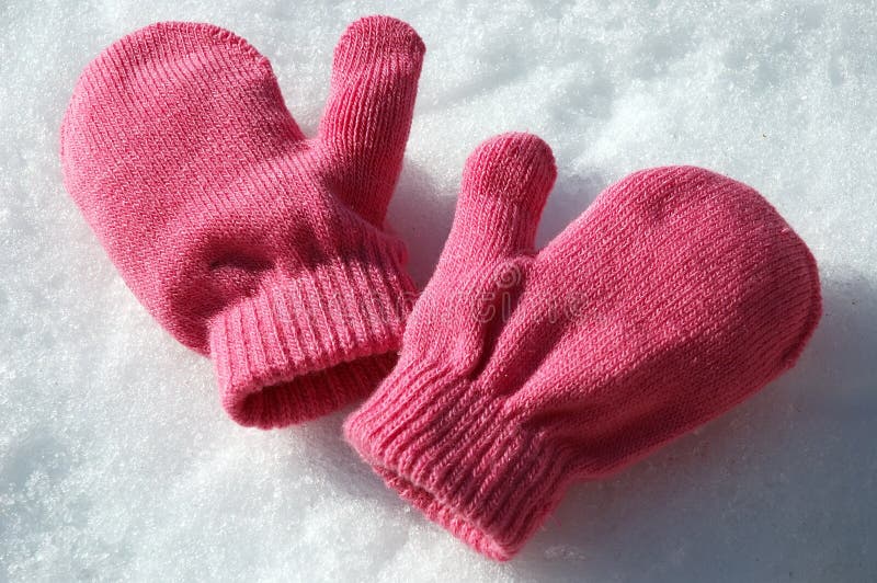 Pink Mittens stock photo. Image of gloves, thumb, thumbs - 402230