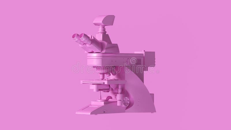 Pink Modern Digital Microscope Stock Illustration - Illustration of ...