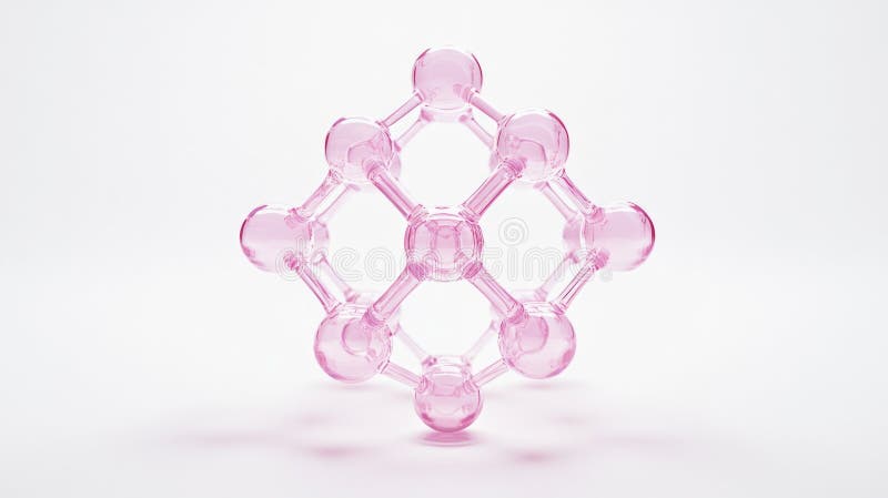 Pink Molecular Model for Chemistry Education and Research Stock ...