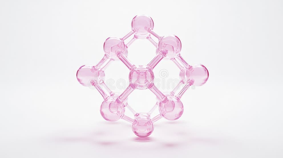 Pink Molecular Model for Chemistry Education and Research Stock ...