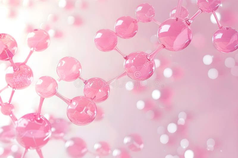 Pink Molecular Structure Close-up Background Stock Illustration ...