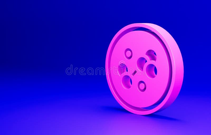 3D Pink Molecule or Atom Floating in Air on Light Pink Background ...