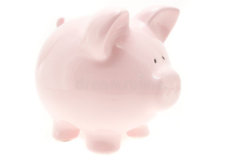 Pink pig money box stock image. Image of bank, rubber - 6705011