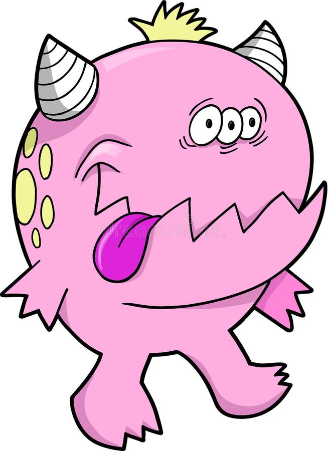 Monster Devil Vector Illustration Stock Vector - Illustration of alien ...