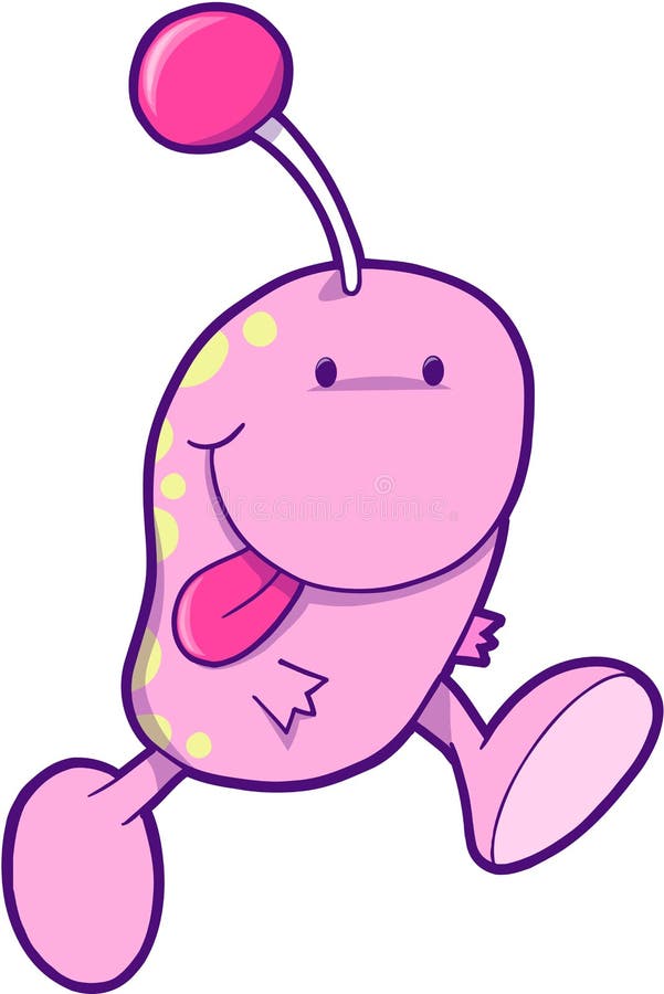 Pink Monster Vector stock vector. Illustration of character - 5772990