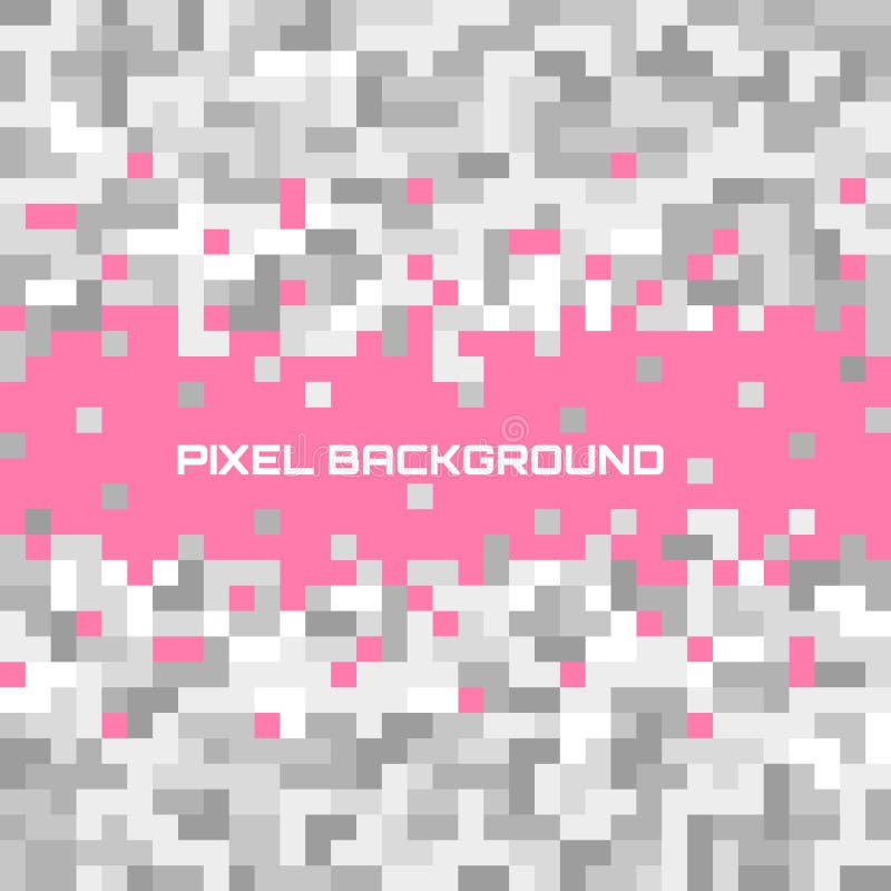 Pink Mosaic Background with Grey Pixels Equalizer Stock Vector ...