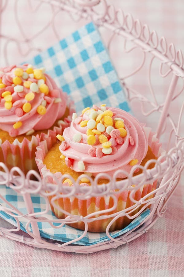 Pink muffin with candle stock photo. Image of pink, closeup - 23496738