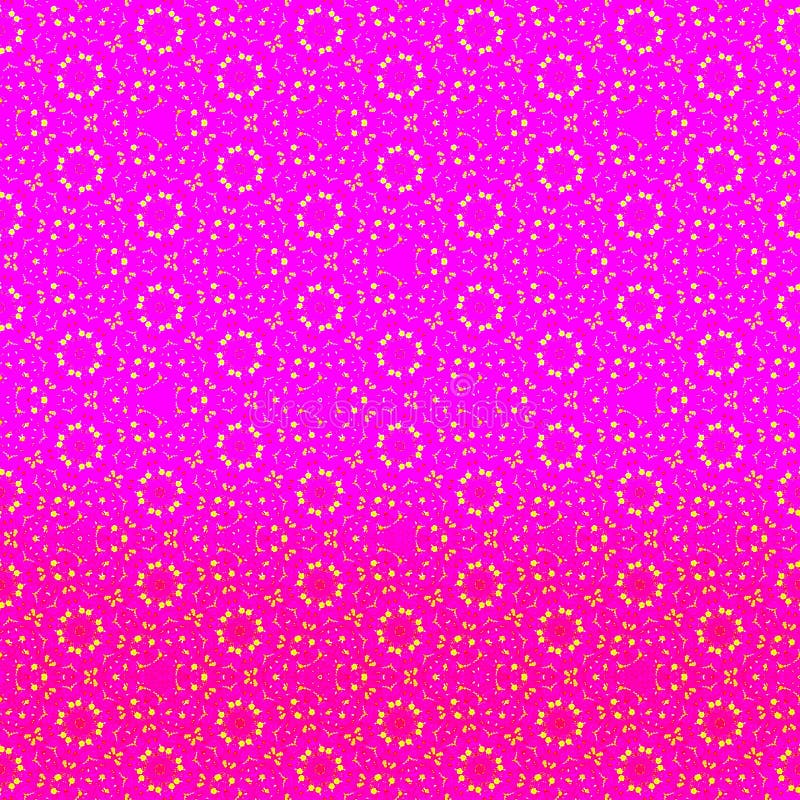 Pink and Multiple Colored Floral Illustration, Mirror Effect Applied ...