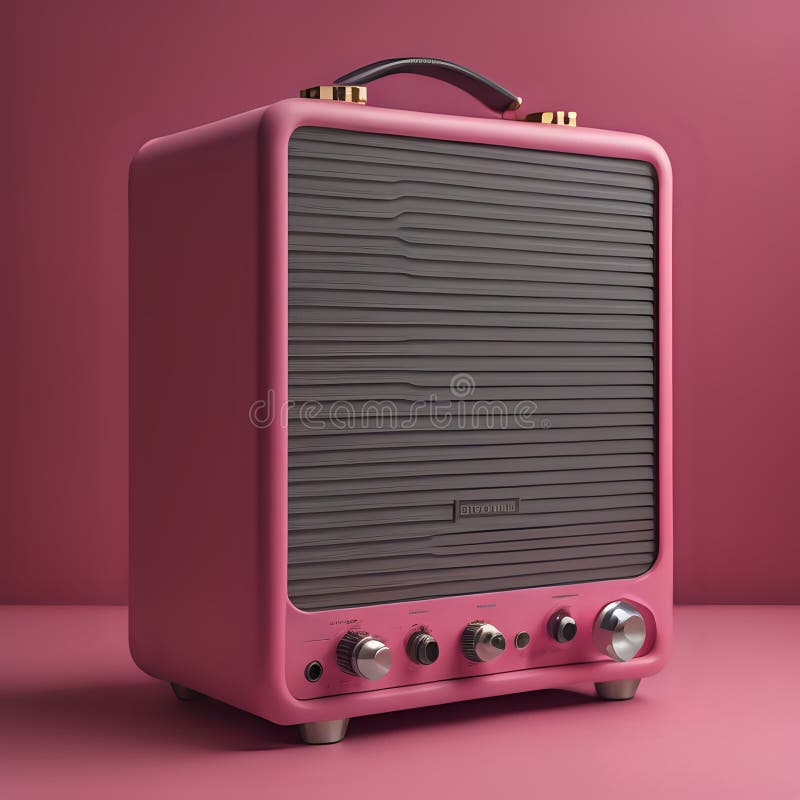 Pink Music Amplifier - Generated by Ai Stock Illustration ...
