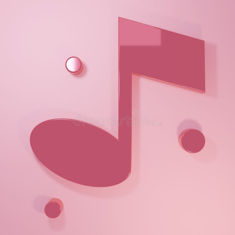 Pink Music Background Shows Musical Instruments and Brightness Stock ...