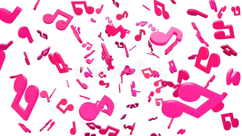 Pink Musical Notes on Pink Background. Stock Video - Video of animation ...
