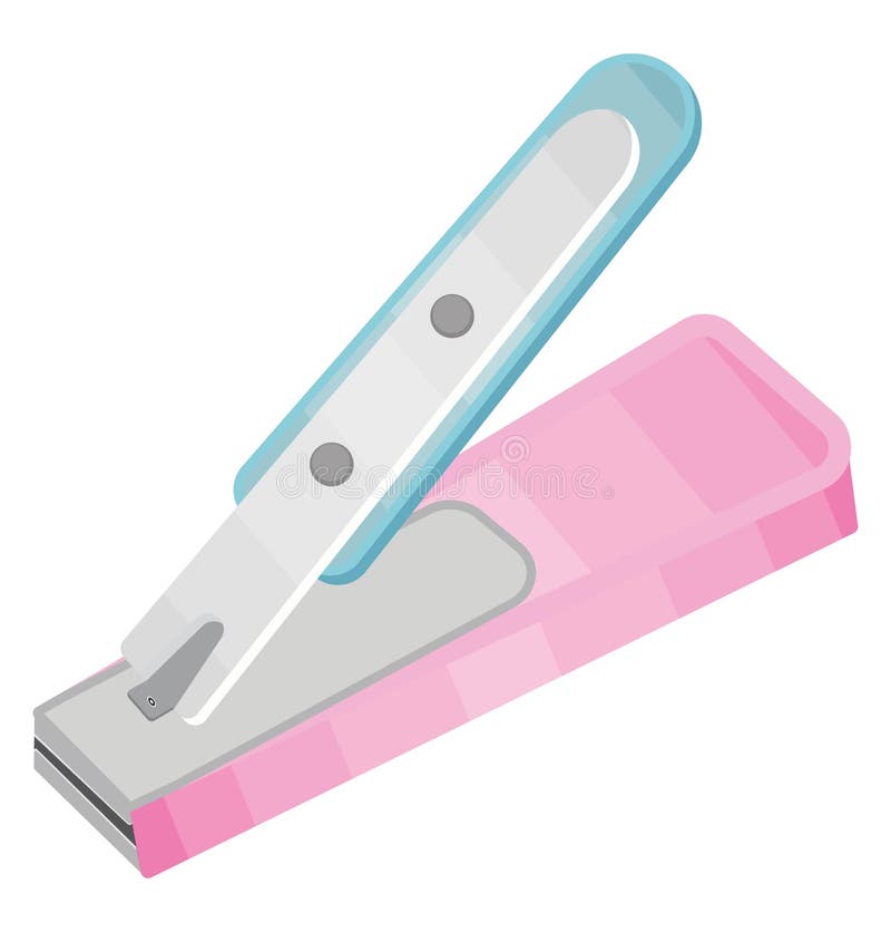 Pink nail clip, icon stock vector. Illustration of glamour - 262388959