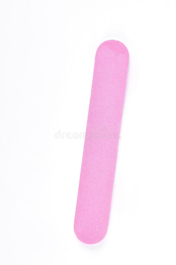 Pink Nail File on a White Background. Stock Photo - Image of elegance ...