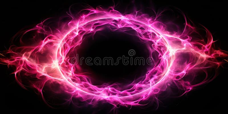 Pink Nebula Abstract Circular Energy Composition Stock Illustration ...