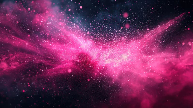 Pink Nebula Glitter Background Stock Illustration - Illustration of ...