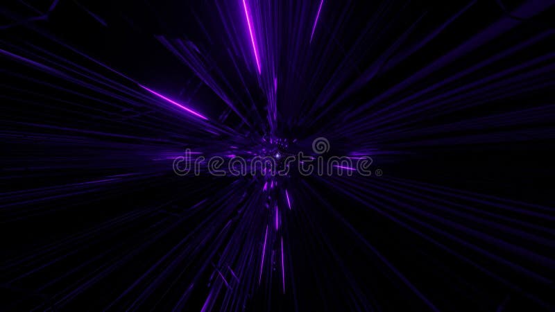 Pink Neon Light Ray Particles Flying Towards the Camera Fast Moving ...