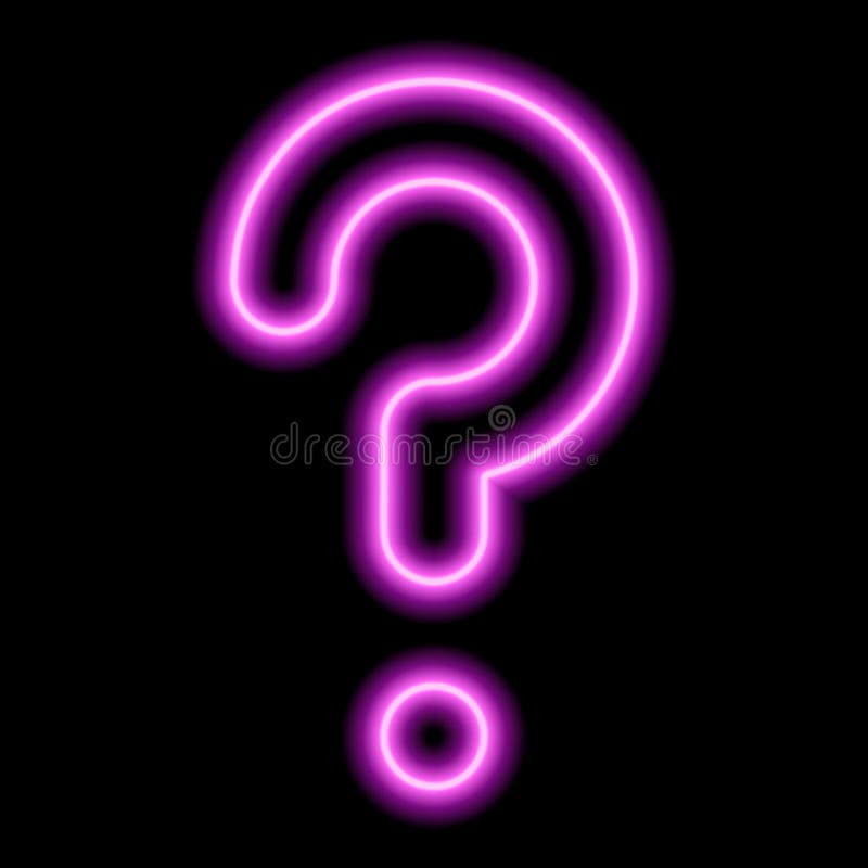 Red Neon Question Mark on a Black Background Stock Vector ...