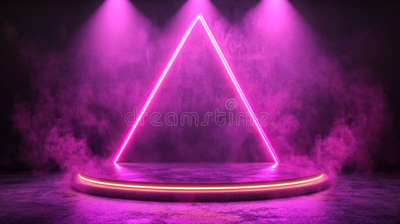 Pink Neon Triangle Backdrop Studio Stock Photos - Free & Royalty-Free ...