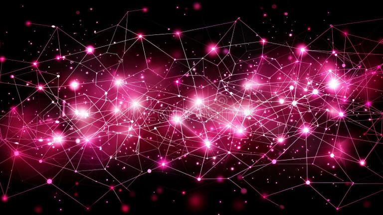 Pink Network Connection System with Polygons and Lines Abstract ...