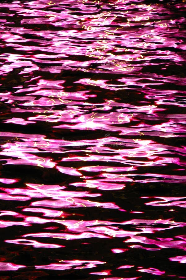 Pink Night Water Texture, Las Vegas Picture. Image: 84953900