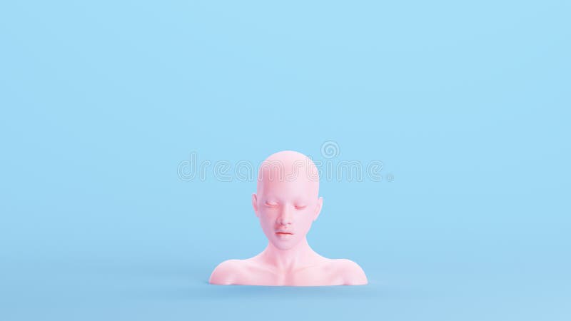 Pink Non-Binary Gender Bust Face Head Human Tranquillity Silence ...