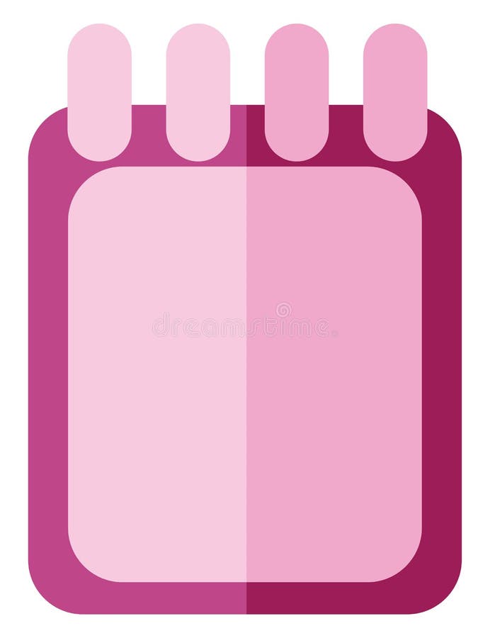 Pink Notebook with clip stock vector. Illustration of clip - 20473465