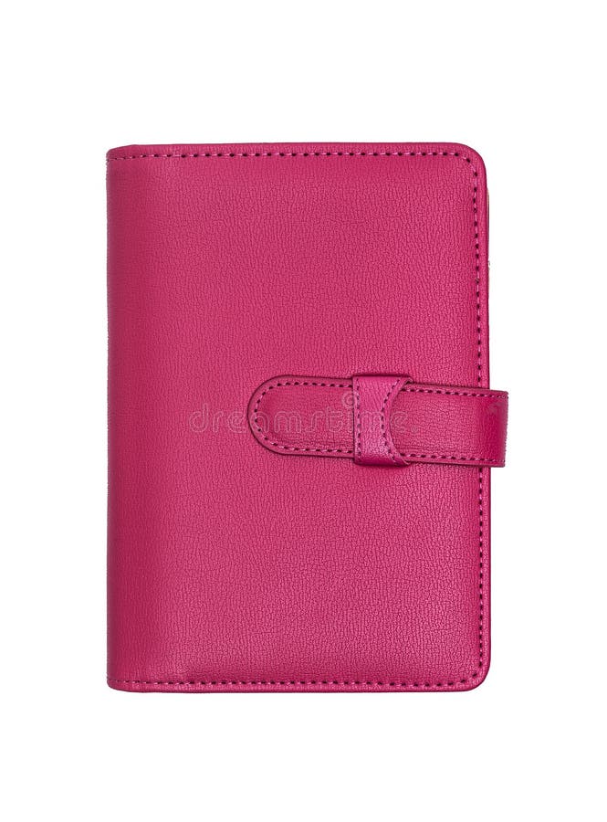 Pink Notebook Isolated on White Stock Photo - Image of office, page ...