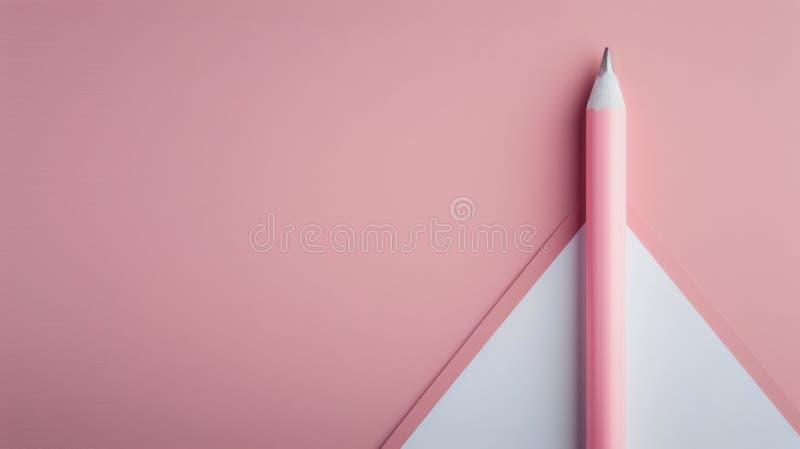 Pink Notebook and Pen on Soft Pink Surface in Minimalist Setting Stock ...